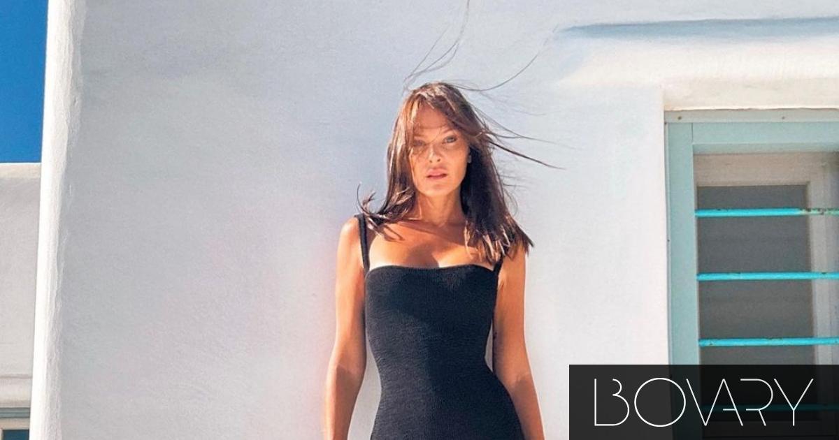 H Υβόννη Μπόσνιακ ξυπόλητη με hot μαύρο μίνι φόρεμα -Το Iconic look της | BOVARY